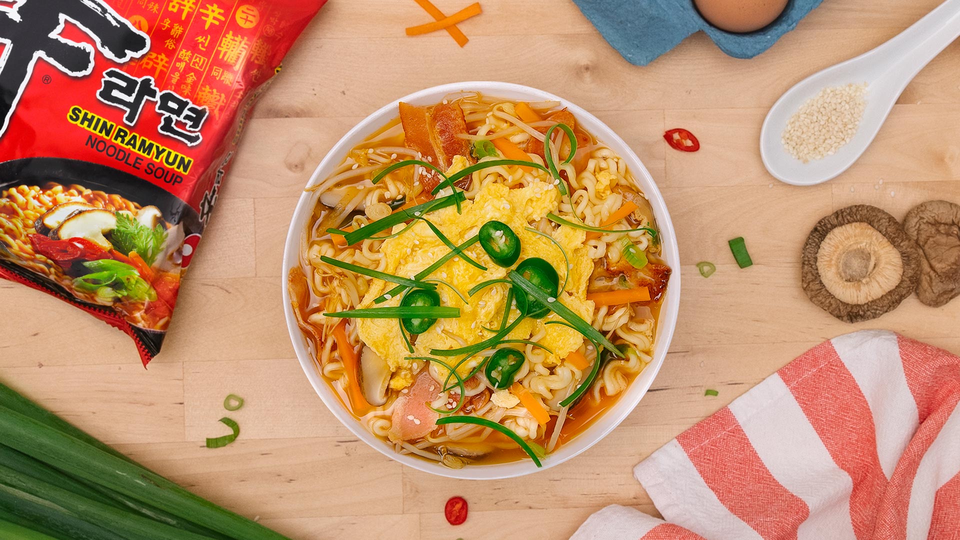 Traditional Pocha Ramyun by Morgan McGlone - The wheel of Shin - Nongshim